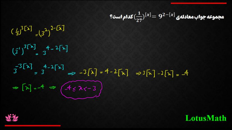 معادله نمایی رو بترکون😍آموزش ریاضی - خانه ریاضی لوتوس